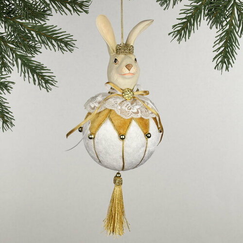 Christmas Deluxe Елочная игрушка Кролик Джермэйн 25 см, подвеска 86571