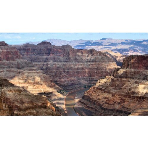 Картина на холсте 60x110 LinxOne "Grand Canyon горы National" интерьерная для дома / на стену / на кухню / с подрамником