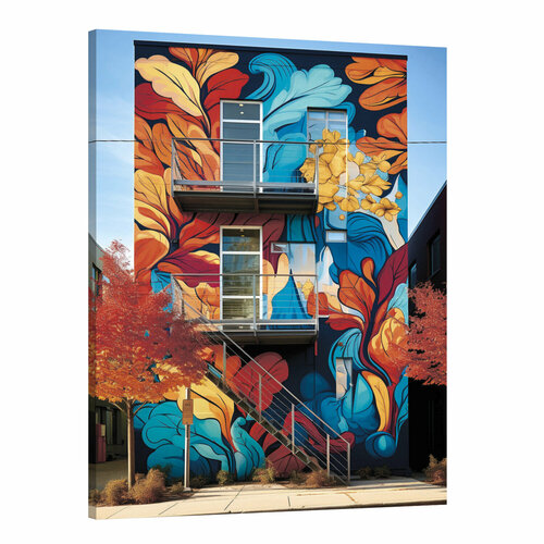 Интерьерная картина 50х70 "Художество на улице: граффити"