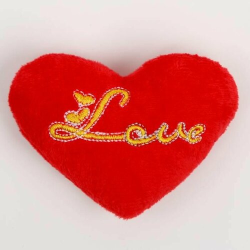 Мягкий магнит "Любовь" в виде сердца, 9 см, цвет красный