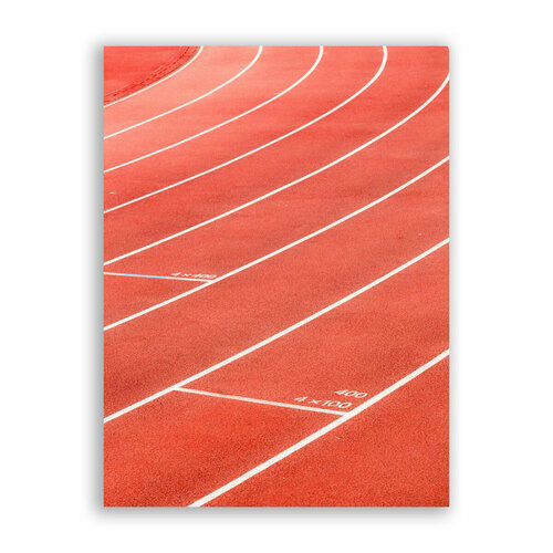 Мотивационный плакат на бумаге / Спорт - Бег / Размер 40 x 53 см