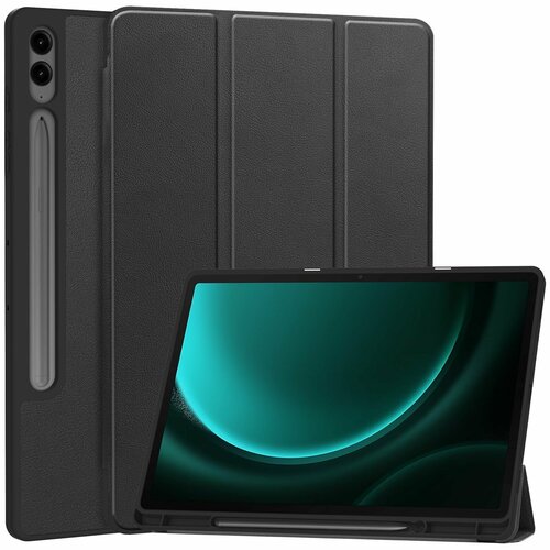 Чехол для Samsung Galaxy Tab S9+ 12.4" / S9 FE+ 12.4" (2023) черный текстурированный TPU