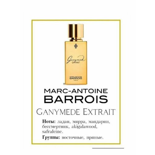 Духи по мотивам селективного аромата Marc Antoine Barrois Ganymede 5 мл