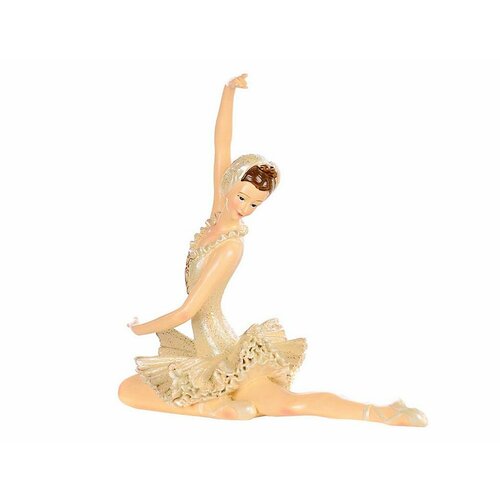Декоративная статуэтка балерина - леббединая грация в кремовом, полистоун, 22 см, Goodwill MC37097-1