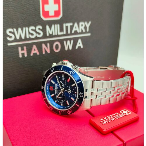 Наручные часы Swiss Military Hanowa SMWGC0000307, синий, серебряный