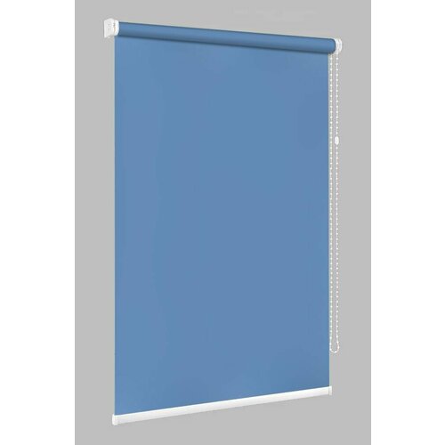 Рулонные шторы Люкс синий 34х155 см