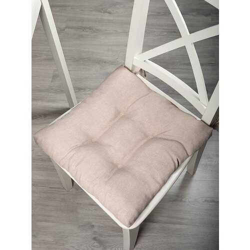 Подушка на стул /40*40 см /на завязках /ткань хлопок /для кухни, зала, гостинной, беседки/ Бьянка / Altali