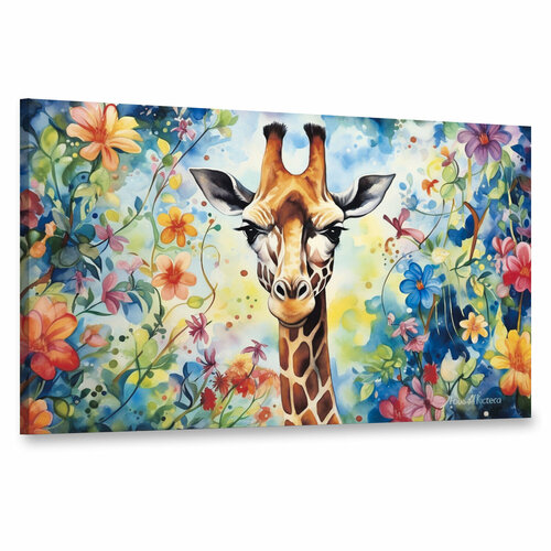 Интерьерная картина 100х60 "Величественный жираф"