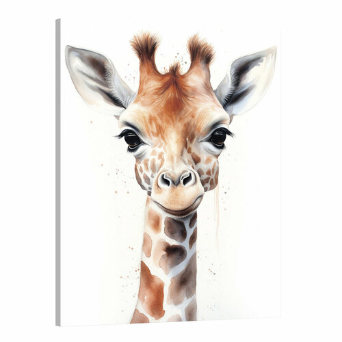 Интерьерная картина 50х70 "Жирафий портрет"