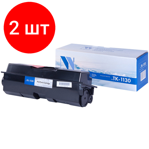 Комплект 2 шт, Картридж совм. NV Print TK-1130 черный для Kyocera FS-1030MFP/1130MFP (3000стр.)