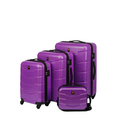 Комплект чемоданов Sun Voyage, 4 шт., фиолетовый