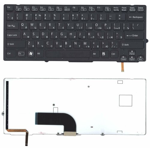 Клавиатура для ноутбука Sony VPC-SB2X9R/B с подсветкой