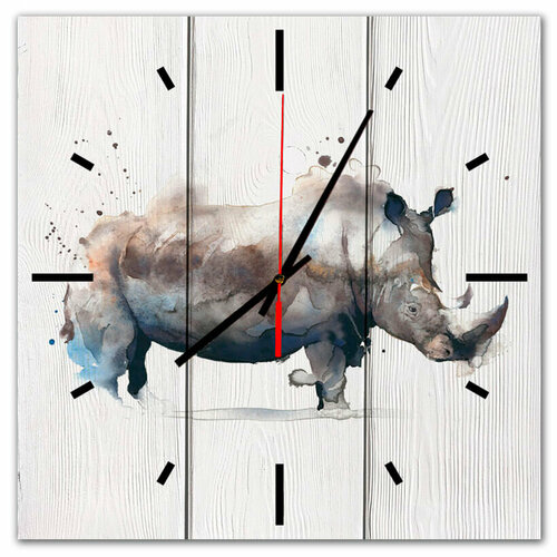 Настенные часы Носорог, 60х60 см