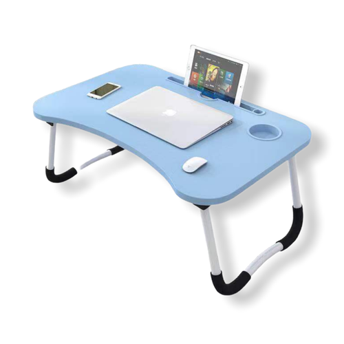Портативный складной столик MyPads A159-808 для ноутбука, для планшета, столик для завтрака, маленький компьютерный столик в кровать голубой