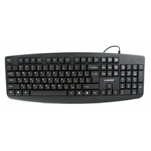Клавиатура Gembird KB-8351U-BL Black USB черный, русская, 1 шт.