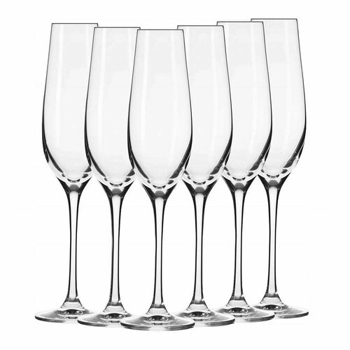 Набор из 6-ти хрустальных бокалов для шампанского, 180 мл, прозрачный, серия Harmony, Krosno, KRO-F579270018019850-6