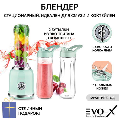 Портативный стационарный блендер для смузи и коктейлей "Evo-x"