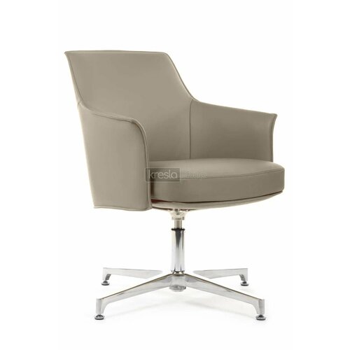 Конференц-кресло Riva Design Chair Rosso С1918 светло-бежевая кожа