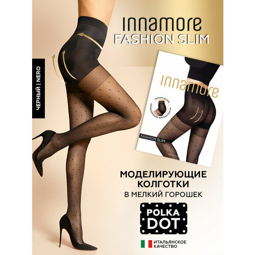 Колготки Innamore Fashion Slim, 40 den, размер 5, черный