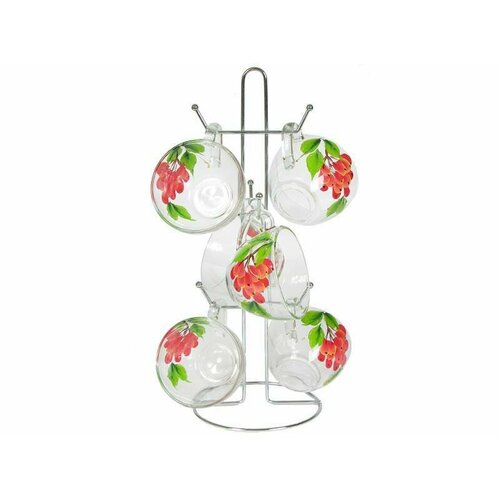 Набор кружек 6пр на подставке ХЗ 1416/Х06 прост/худож