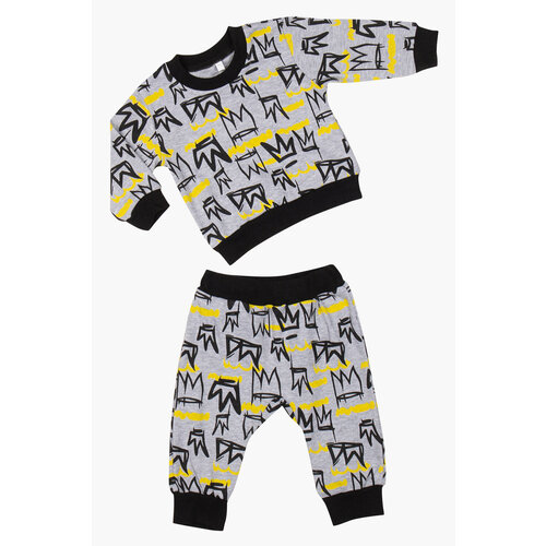 Комплект одежды LITTLE WORLD OF ALENA, размер 74, серый, желтый