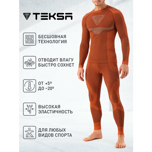 Комплект термобелья Teksa, размер 56;58, оранжевый