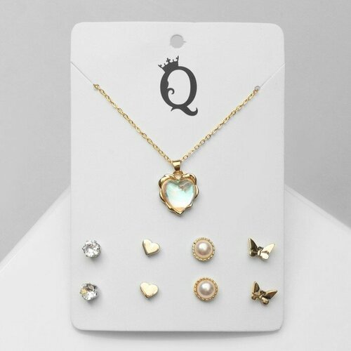 Комплект бижутерии Queen Fair, пластик, золотой, желтый