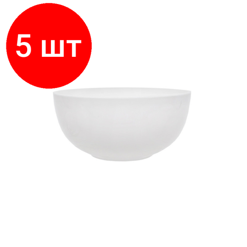 Комплект 5 штук, Салатник 14см фарфор Royal White белый TUDOR (TU2356-1)
