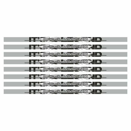 Арт рэйсинг Наклейка-молдинг широкий "IT'S A LEGEND", серый, 100 х 4 х 0,1 см, комплект 8 шт