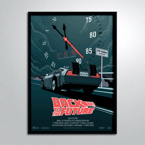 Постер в раме/Назад в будущее Роберт Земекис Майкл Дж. Фокс Кристофер Ллойд DeLorean Back to the Future