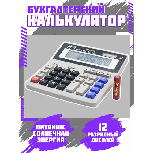 Калькулятор Бухгалтерский DS-200ML 12-ти разрядный