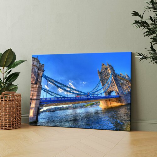 Картина на холсте (Тауэрский мост лондон) 40x60 см. Интерьерная, на стену.