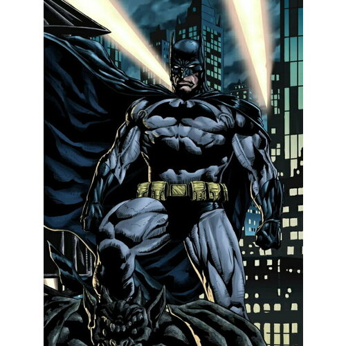 Плакат, постер на бумаге Batman/Бэтмен/искусство/арт/абстракция/творчество. Размер 30 х 42 см