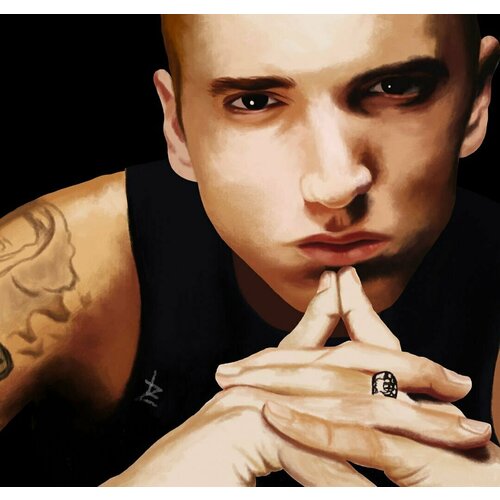 Плакат, постер на бумаге Eminem-Painting/Эминем-Картина. Размер 60 х 84 см