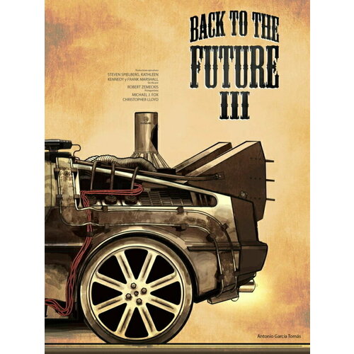 Плакат, постер на холсте Back to the Future Part III/Назад в будущее: Часть 3/винтажный/ретро. Размер 30 х 42 см