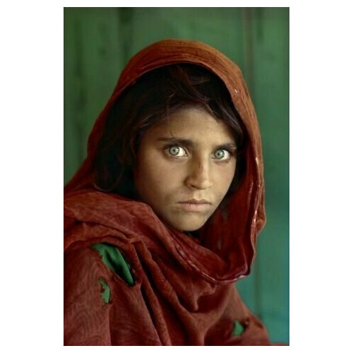 Плакат, постер на бумаге Steve McCurry-Afghan Girl/Стив Маккарри-Афганская девочка. Размер 30 х 42 см