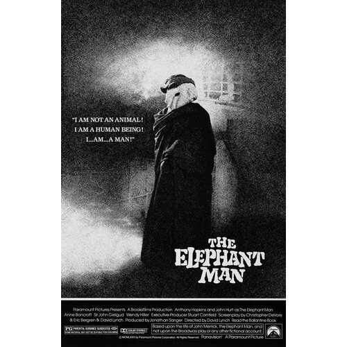 Плакат, постер на бумаге Человек-слон (The Elephant Man, 1980г). Размер 21 х 30 см