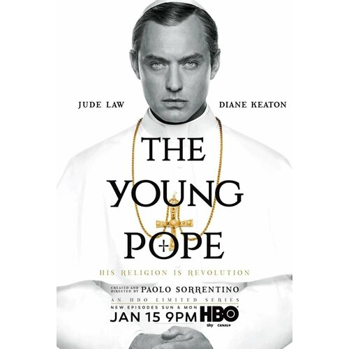 Плакат, постер на бумаге Молодой Папа (The Young Pope, 2016г). Размер 42 на 60 см
