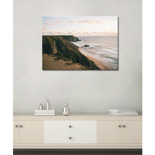 Картина/Картина на холсте для интерьера/Картина на стену/Картина для кухни/ -Португалия океан скалы 5 30х40