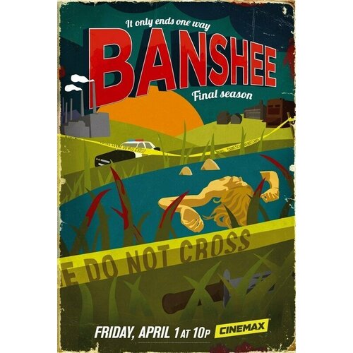 Плакат, постер на бумаге Банши (Banshee), Оле Кристиан Мадсен, Грег Яйтанс, Лони Перистер. Размер 60 х 84 см