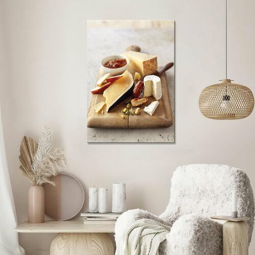 Картина/Картина на холсте для интерьера/Картина на стену/Картина для кухни/ - Сырные кусочки 40х60