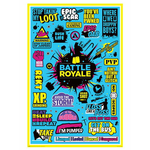 Постер Maxi Pyramid International Battle Royale (Infographic) PP34469