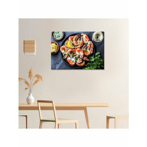 Картина на холсте с подрамником Аппетитные морепродукты5 30х40