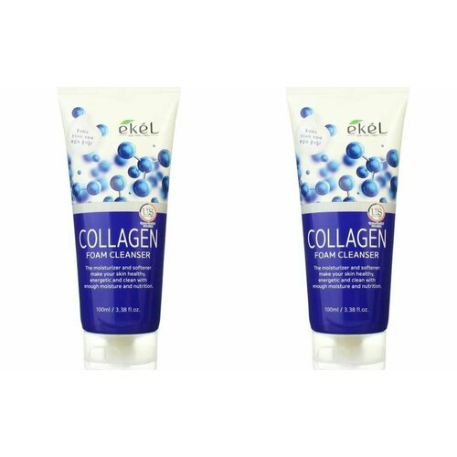 Ekel Пенка Foam Cleanser Collagen для умывания антивозрастная с Коллагеном 100 мл 2 шт