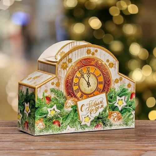 Подарочная коробка "Часы "Новогодний звон", 24 х 8,5 х 18,5 см