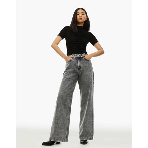 Джинсы широкие  Gloria Jeans, размер 36/158, серый