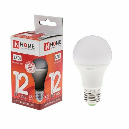 Лампа светодиодная IN HOME LED-A60-VC, Е27, 12 Вт, 230 В, 6500 К, 1140 Лм (комплект из 14 шт)