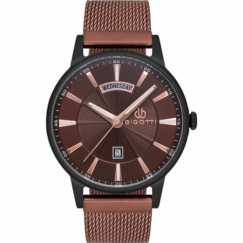 Наручные часы Bigotti Milano, коричневый, черный