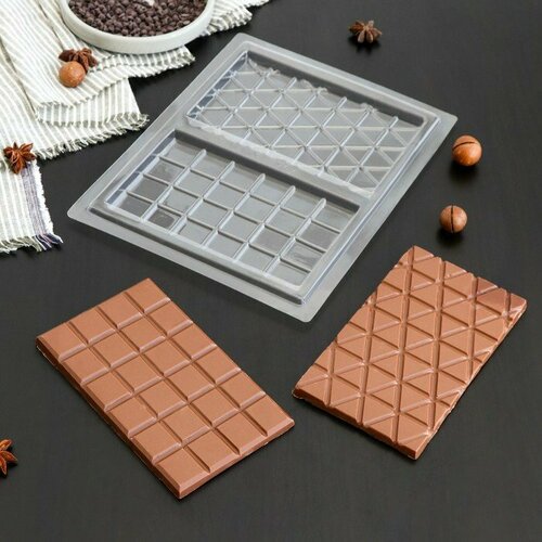 Форма для шоколада и конфет «Плитка шоколада», 26,5×21 см (комплект из 16 шт)