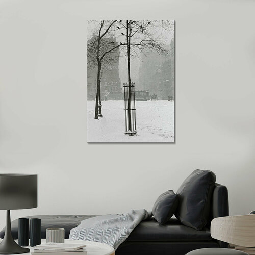 Картина/Картина на холсте/Картина на холсте для интерьера/ Картина на стену/ Картина в подарок для дома/ - молодое дерево зимой 20х30